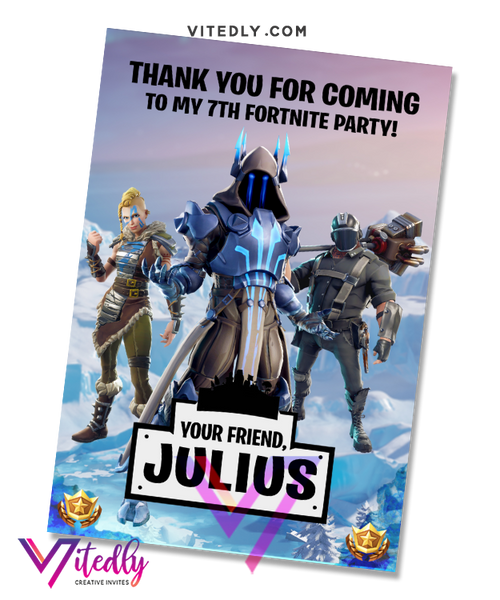 Fortnite Birthday Invitation, Fortnite Invitation, Fortnite Invites ...