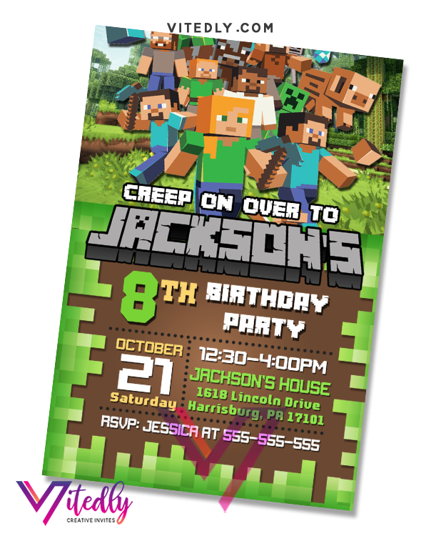 Minecraft Invitations – Vitedly