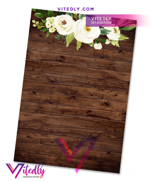 Rustic Wood First Communion Invitation – Vitedly